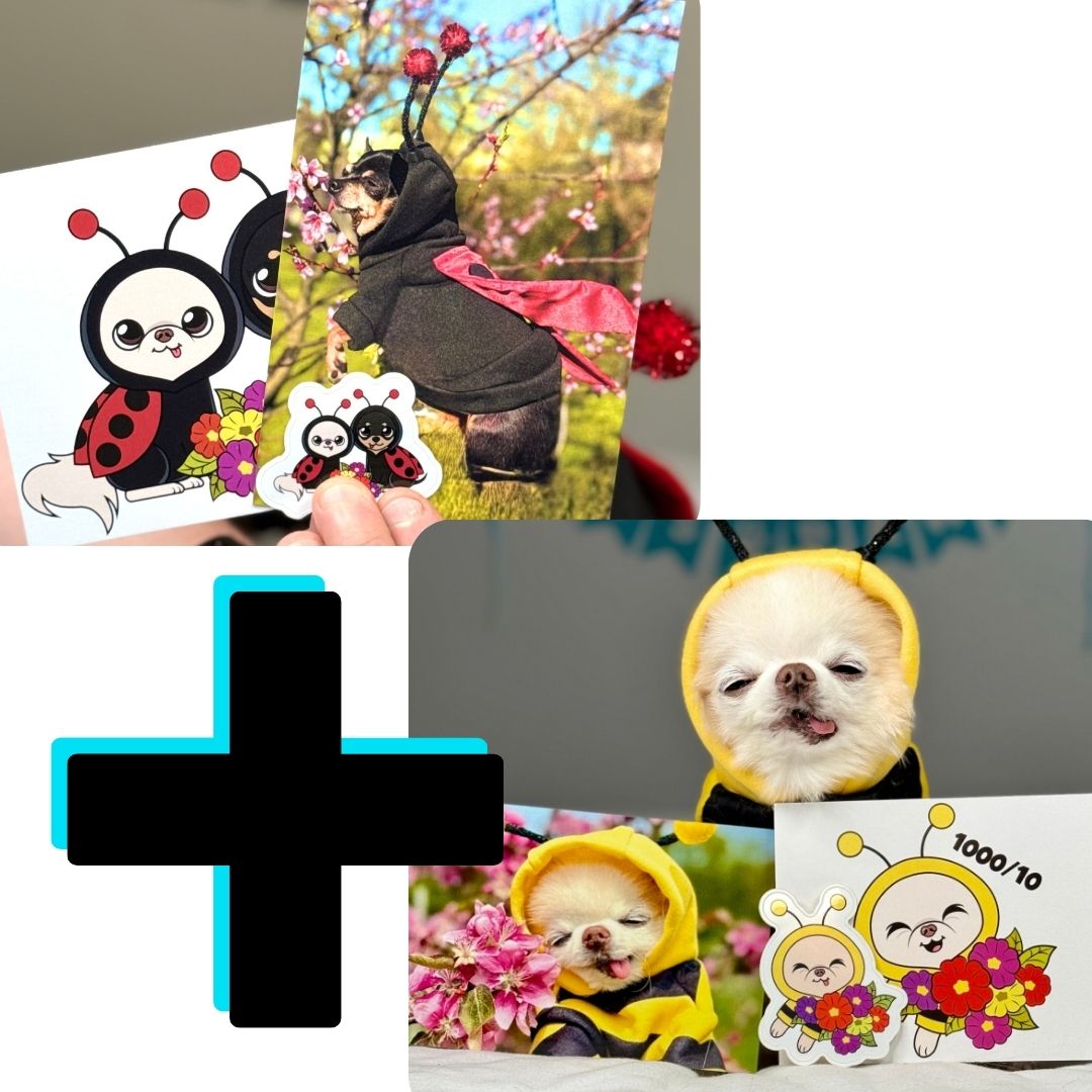 Pollinator Week Pawdograph Duo Bundle – Maya & Beedric Collectible Set